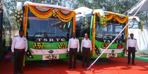 Public Transport In Telangana Goes Electric As 40 Electric Buses Hit ...